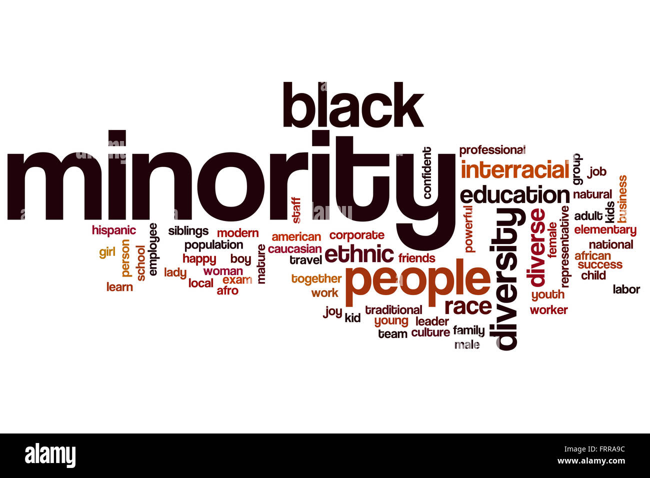 Minority word cloud concept Stock Photo - Alamy