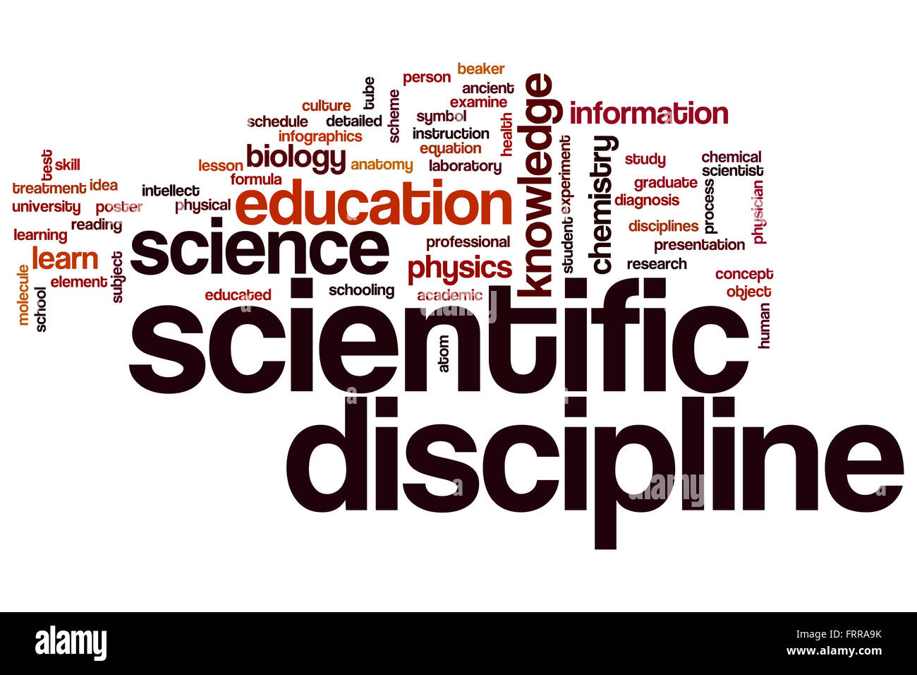 Scientific discipline word cloud concept Stock Photo - Alamy