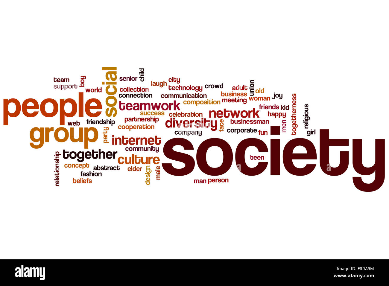 Society word cloud concept Stock Photo - Alamy