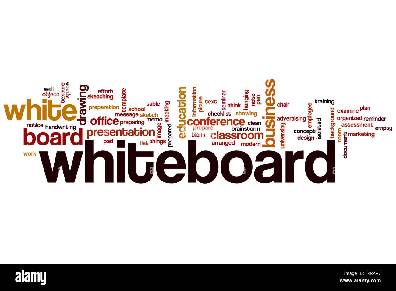 Whiteboard word cloud concept Stock Photo - Alamy