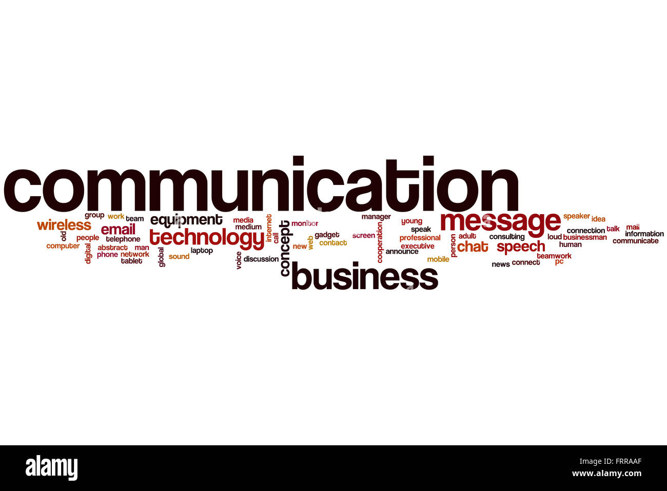Communication word cloud concept Stock Photo - Alamy