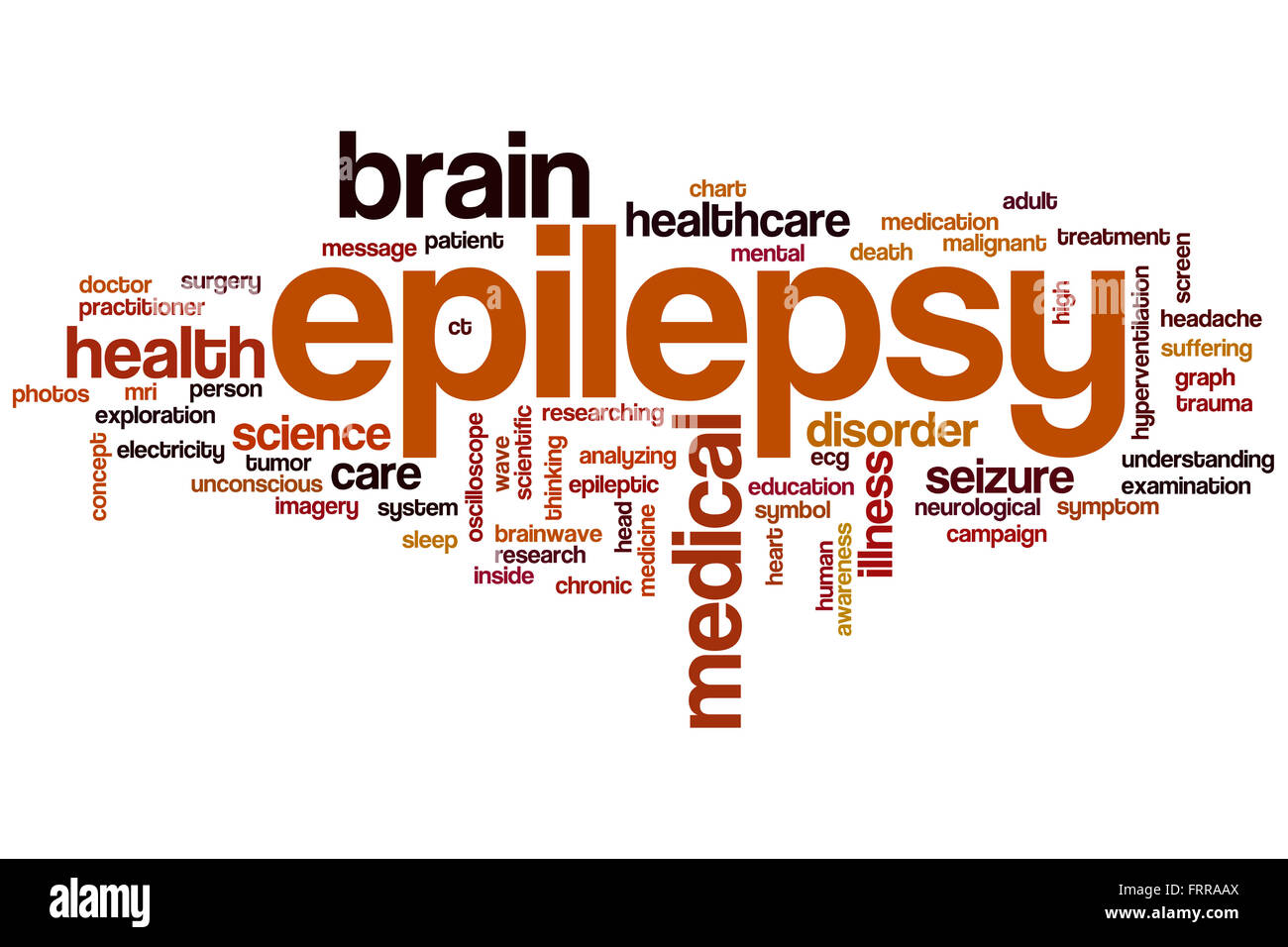 Epilepsy word cloud concept Stock Photo - Alamy
