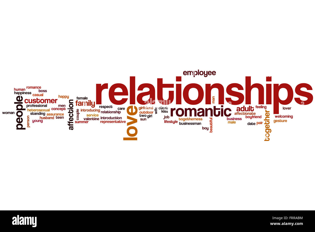 Relationships word cloud concept Stock Photo - Alamy