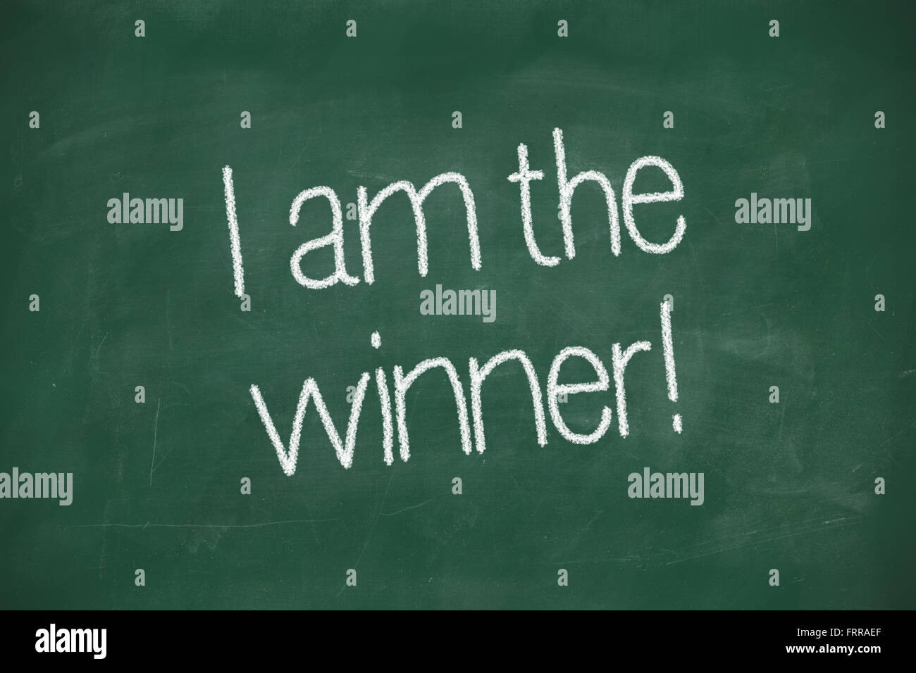 I am the winner written on a blackboard Stock Photo - Alamy