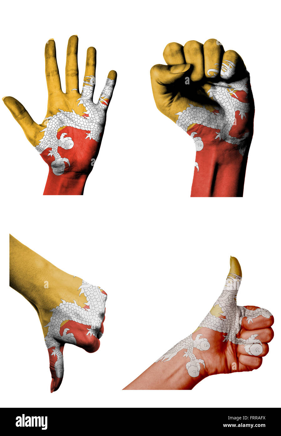 hands with multiple gestures (open palm, closed fist, thumbs up and ...