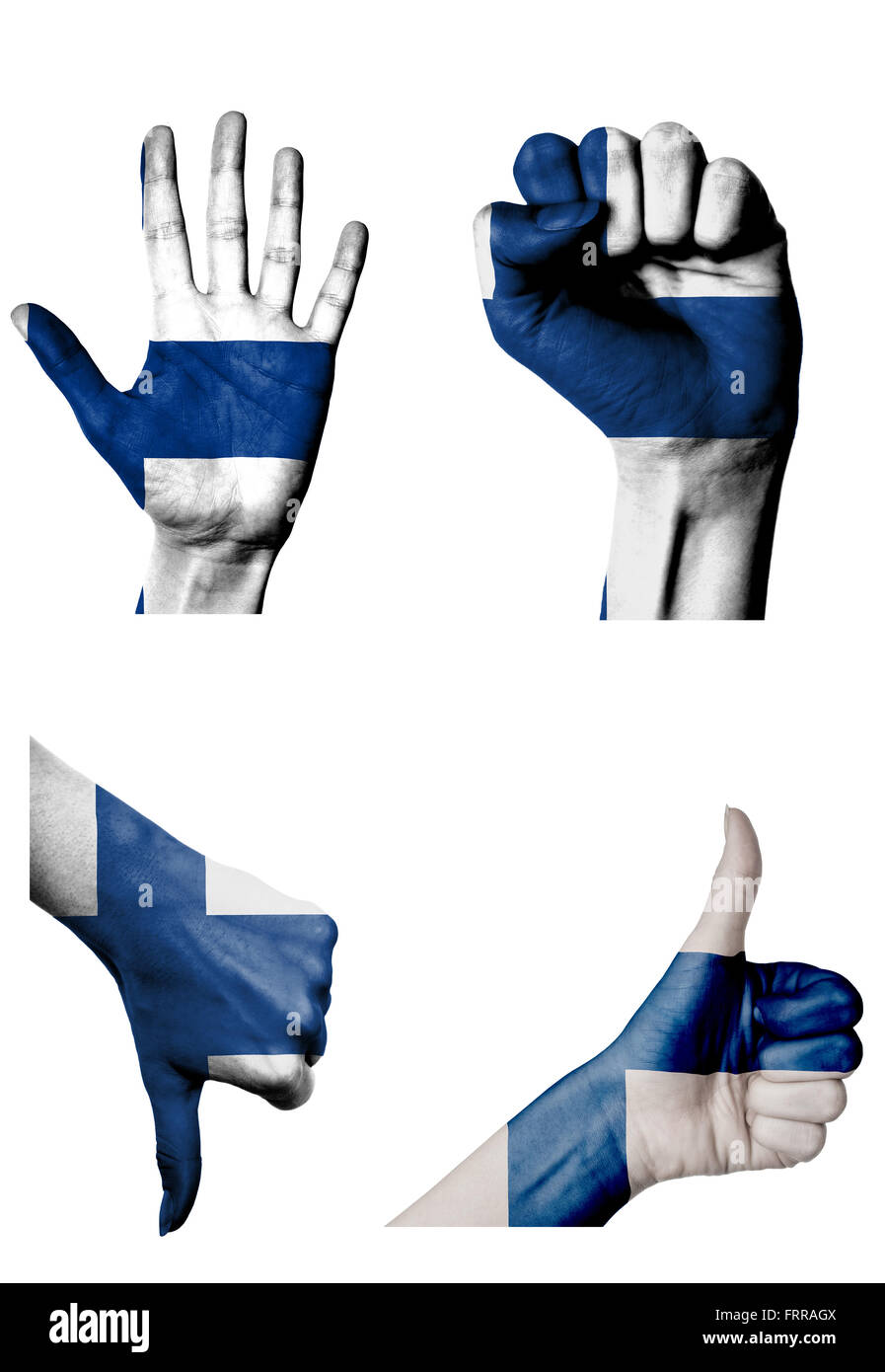 hands with multiple gestures (open palm, closed fist, thumbs up and ...