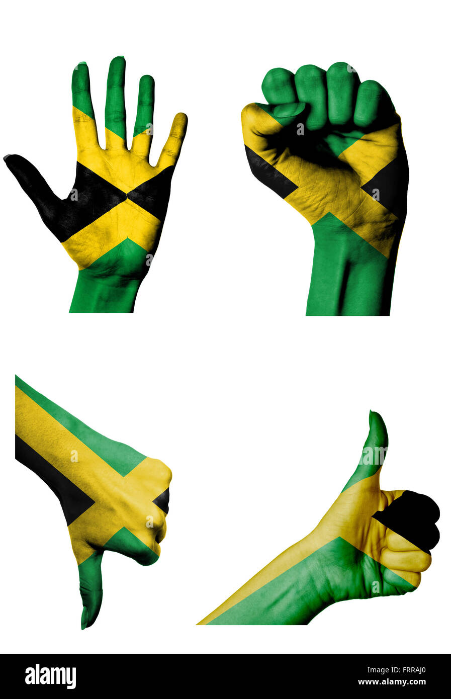 hands with multiple gestures (open palm, closed fist, thumbs up and ...