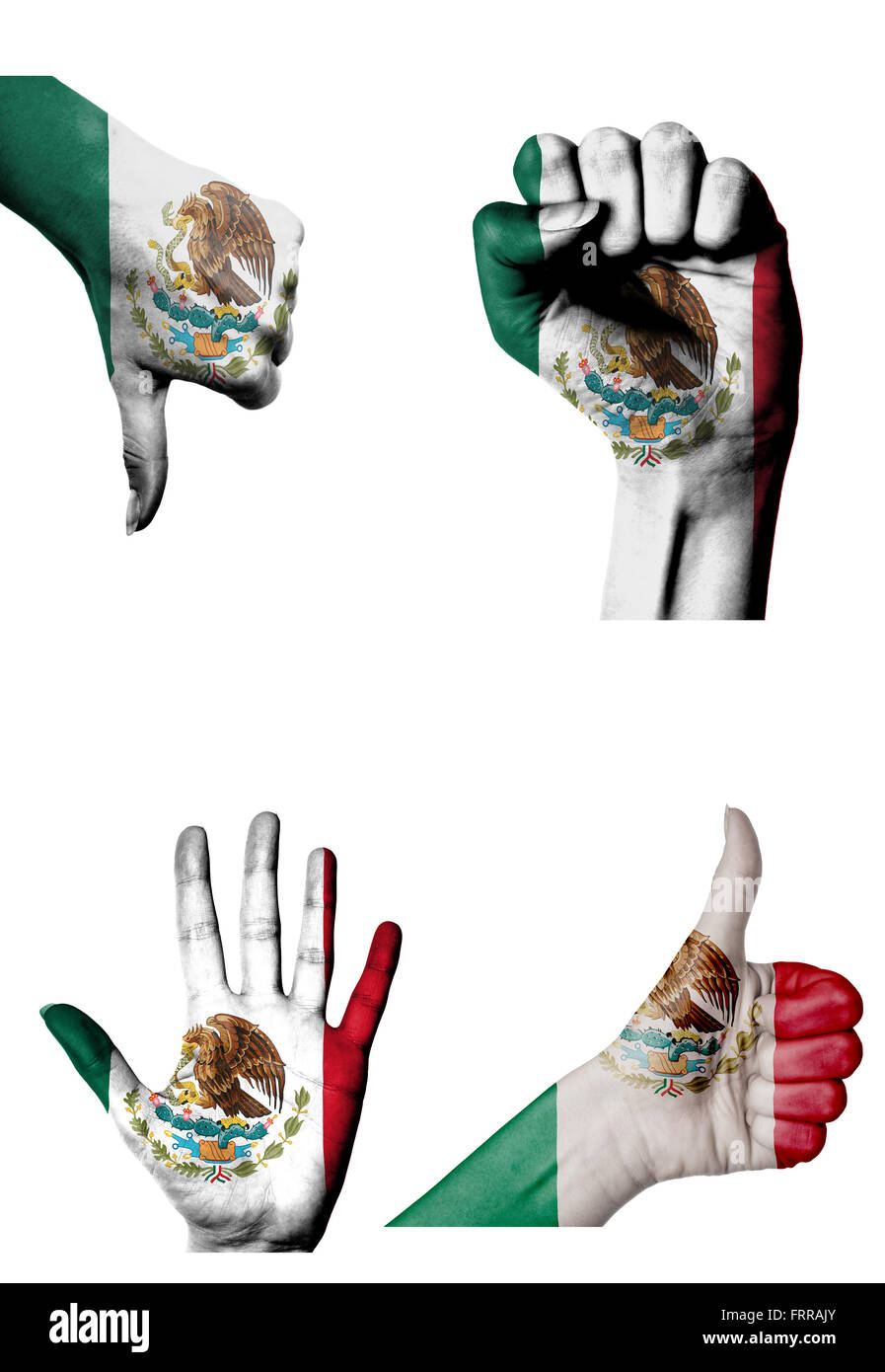 hands with multiple gestures (open palm, closed fist, thumbs up and ...