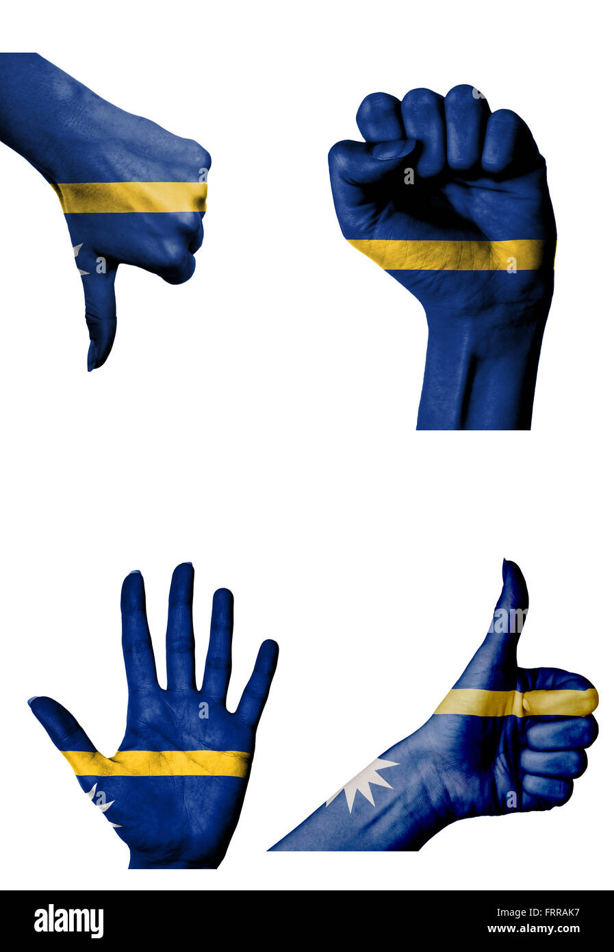 hands with multiple gestures (open palm, closed fist, thumbs up and ...