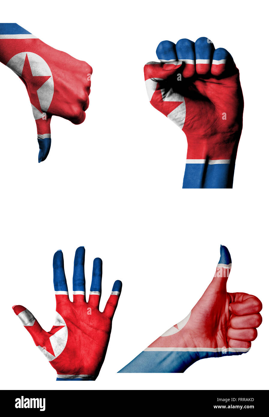 hands with multiple gestures (open palm, closed fist, thumbs up and ...