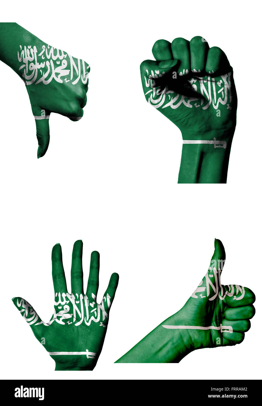 hands with multiple gestures (open palm, closed fist, thumbs up and ...