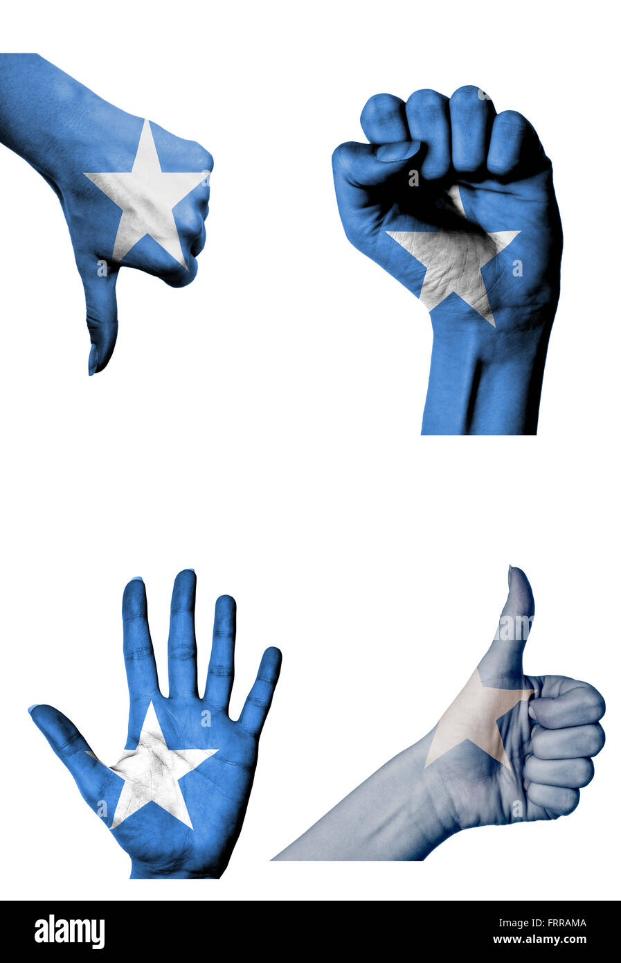 hands with multiple gestures (open palm, closed fist, thumbs up and ...