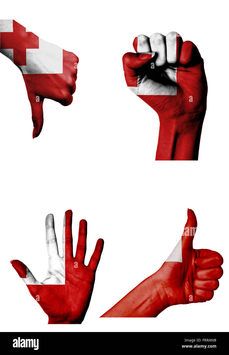 hands with multiple gestures (open palm, closed fist, thumbs up and ...