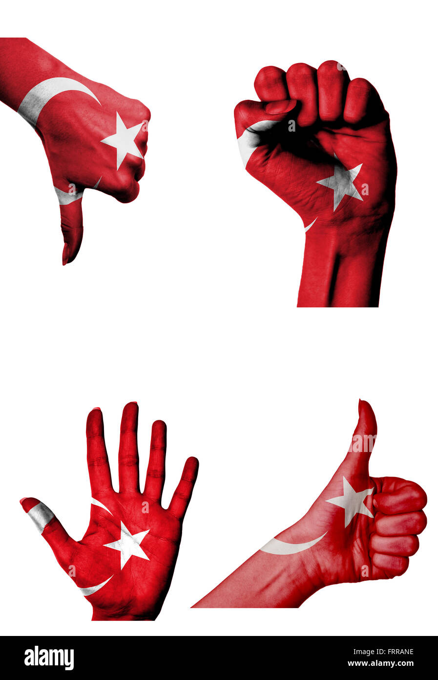 hands with multiple gestures (open palm, closed fist, thumbs up and ...