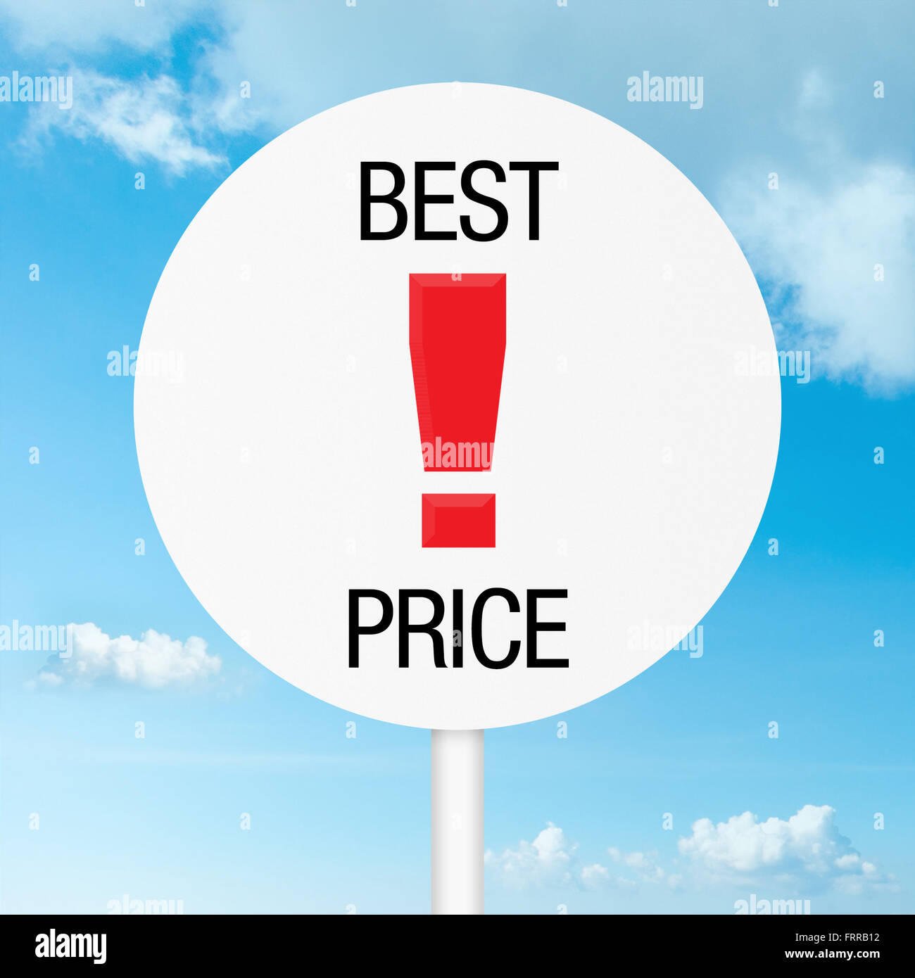 Best price road sign with sky as a background Stock Photo - Alamy