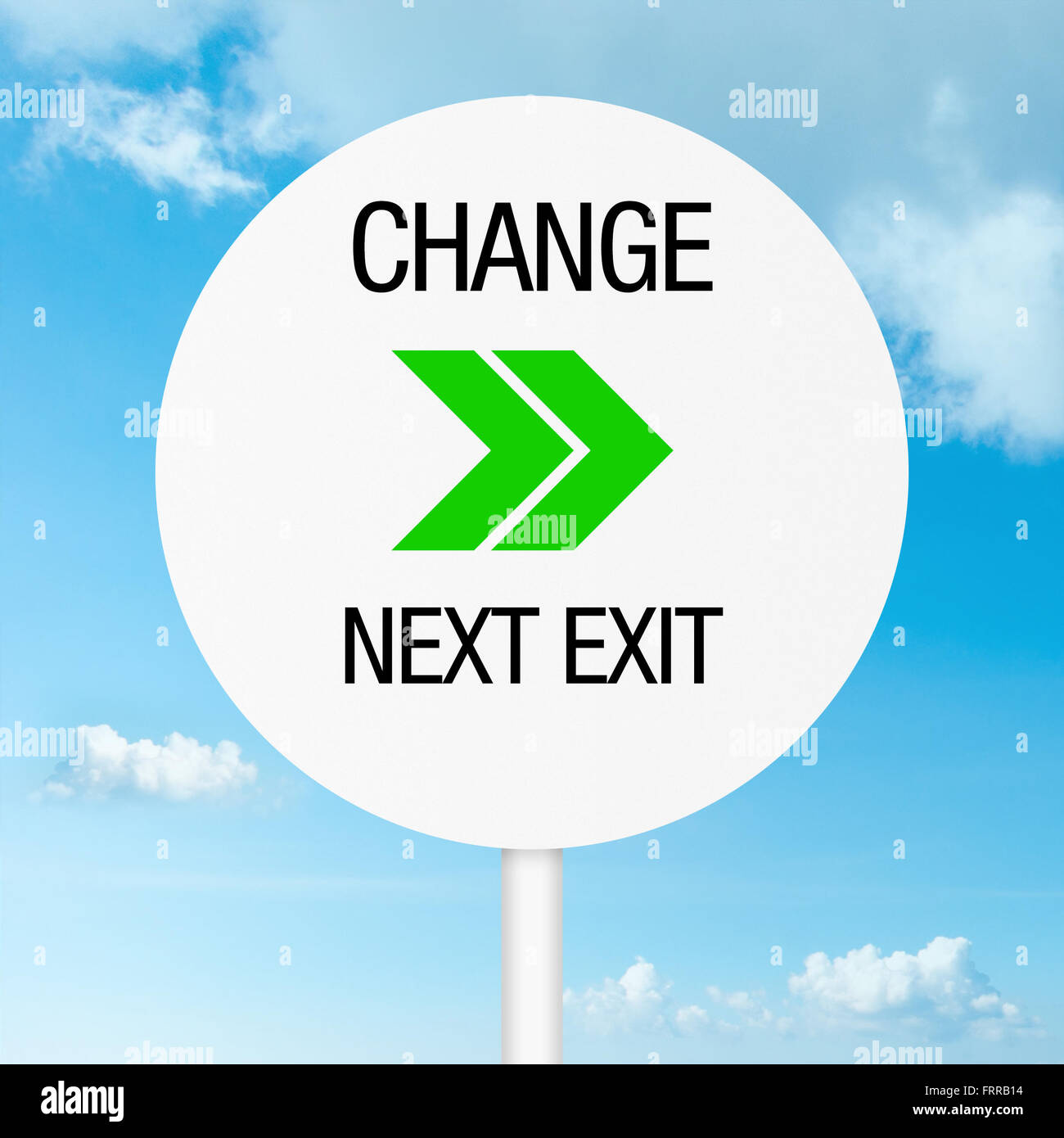 Change next exit road sign with sky as background Stock Photo - Alamy Change next exit road sign with sky as background Stock Photo - Alamy