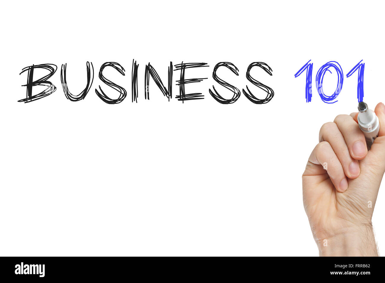 Business 101 handwritten with a marker on a whiteboard Stock Photo - Alamy