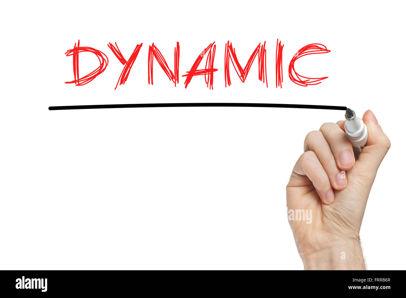 Hand writing dynamic on a white board Stock Photo - Alamy