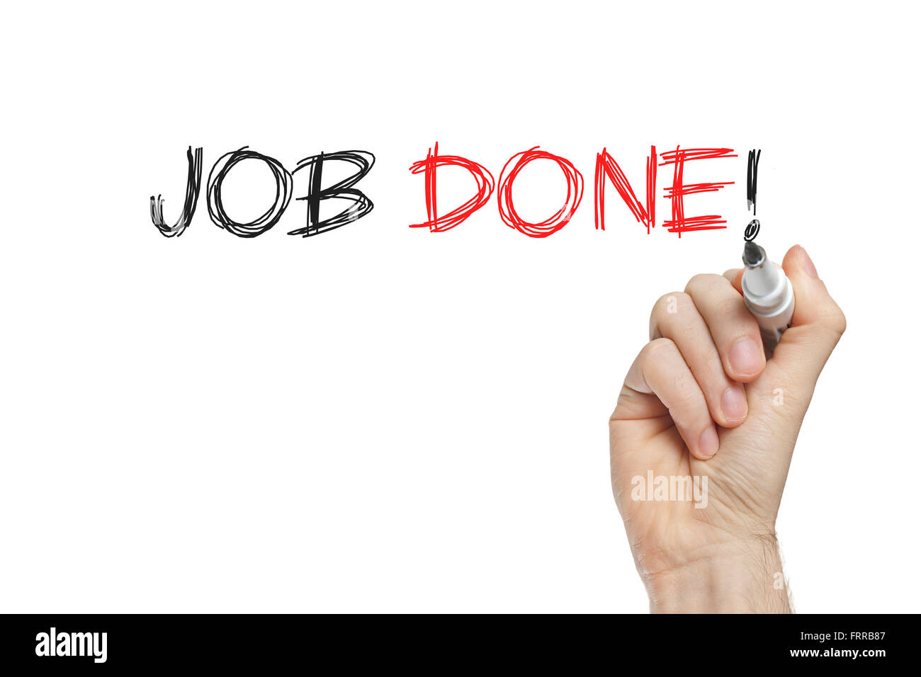 Hand writing job done on a white board Stock Photo - Alamy