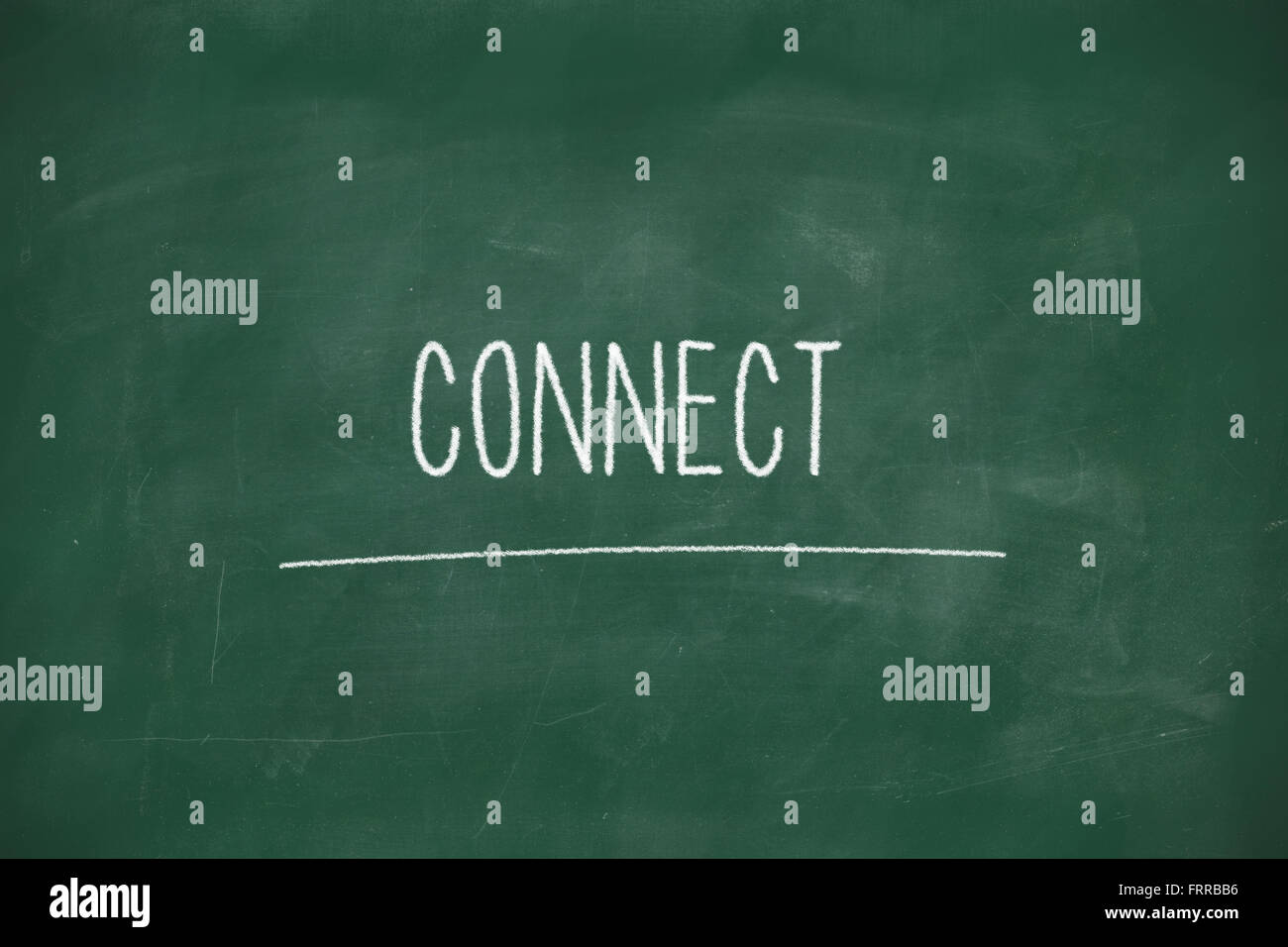 Connect handwritten on school blackboard Stock Photo - Alamy