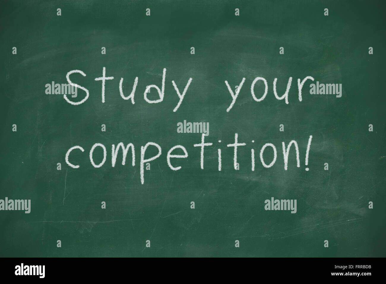 Study your competition handwritten on school blackboard Stock Photo - Alamy