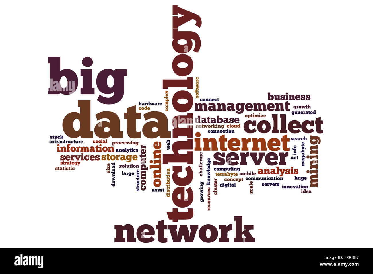 Big data concept word cloud background Stock Photo - Alamy