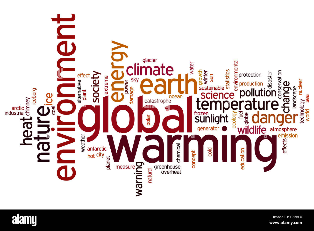 Global warming concept word cloud background Stock Photo - Alamy