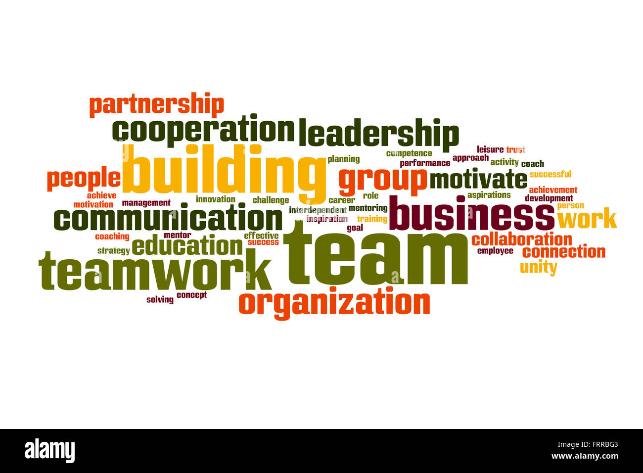 Team buliding concept word cloud background Stock Photo - Alamy