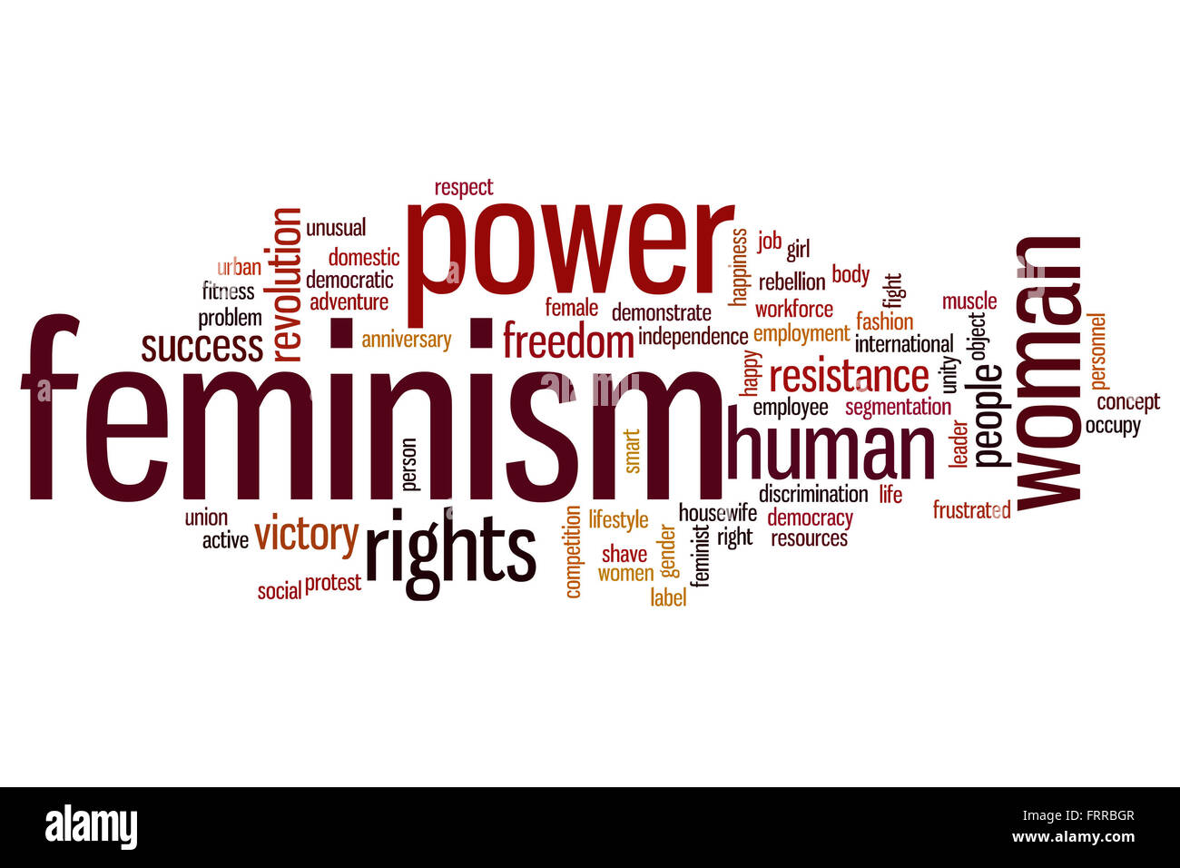 Feminism concept word cloud background Stock Photo - Alamy