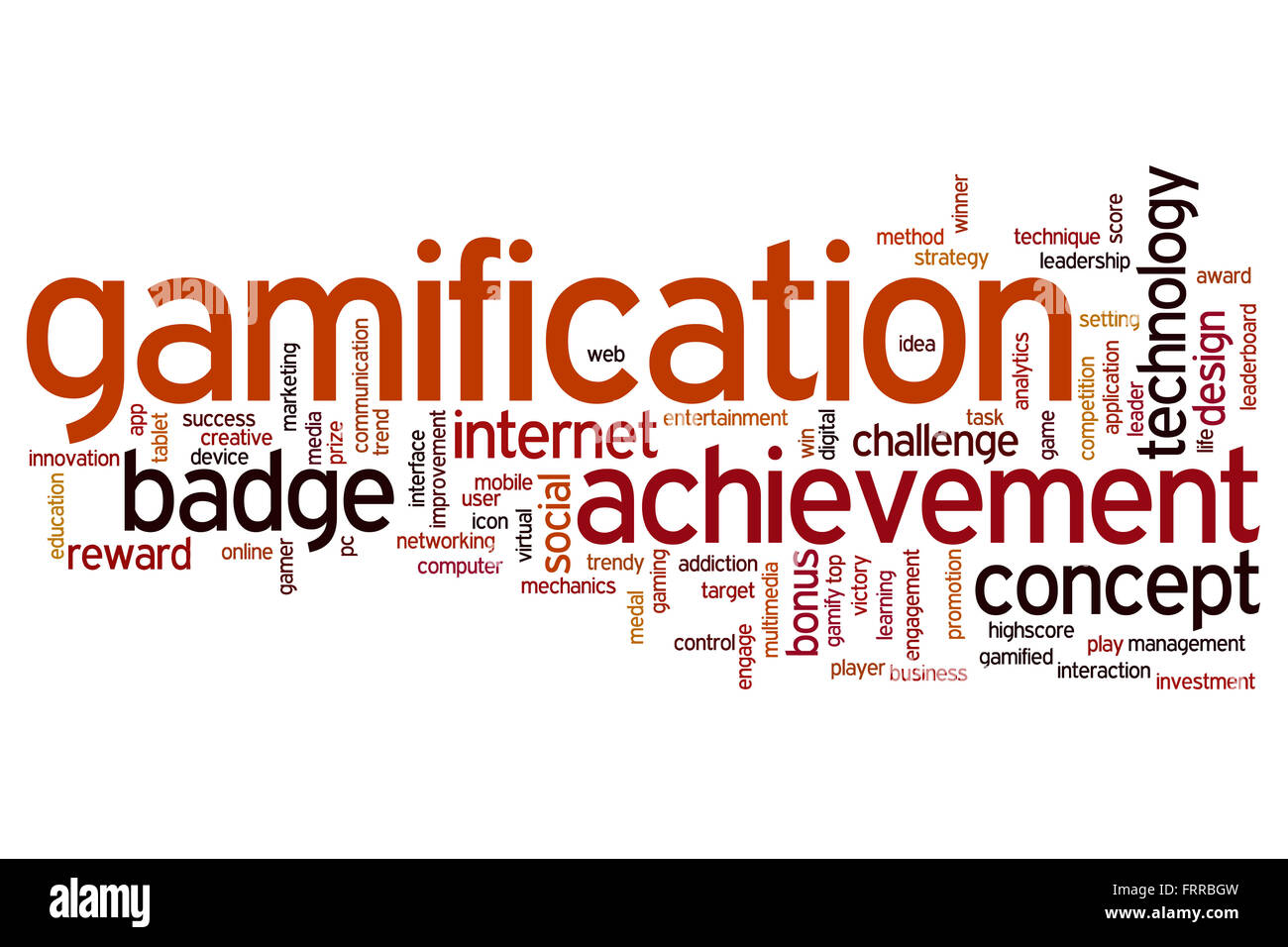 Gamification concept word cloud background Stock Photo - Alamy