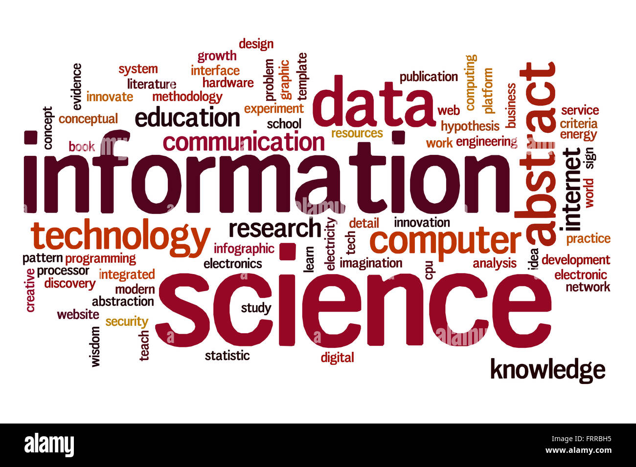 Information science concept word cloud background Stock Photo - Alamy