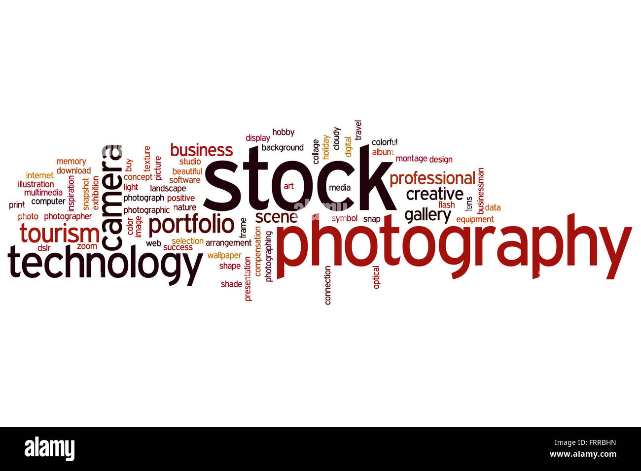 Stock photography concept word cloud background Stock Photo - Alamy