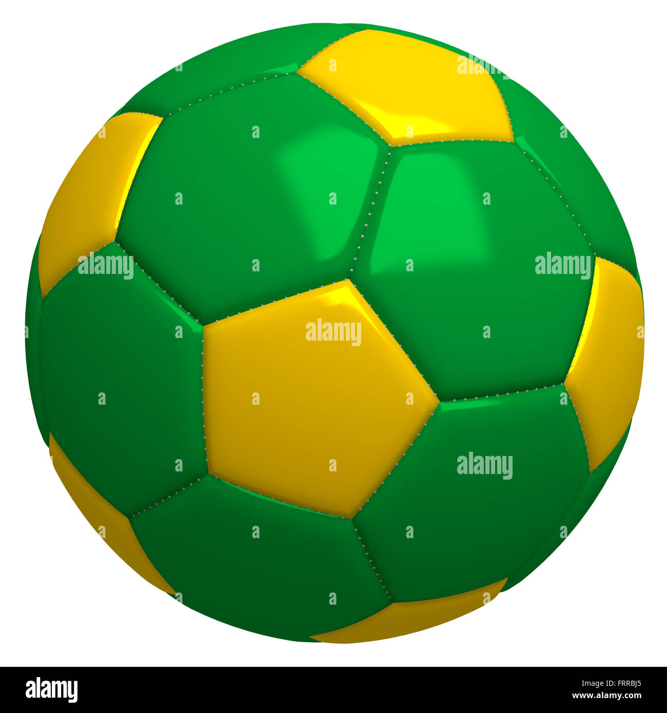 Brazil soccer ball isolated on white Stock Photo - Alamy