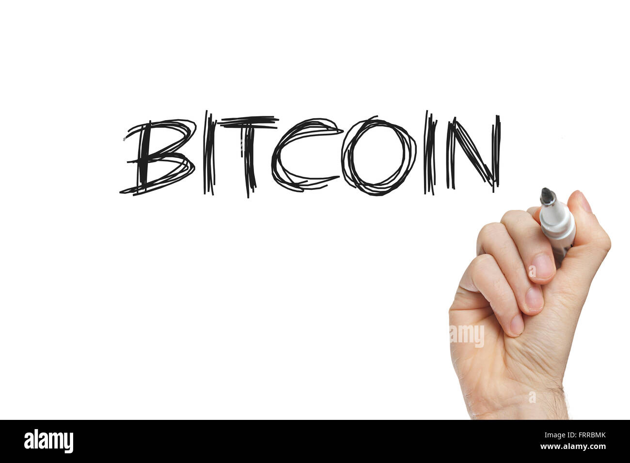 Hand bit coin on Cut Out Stock Images & Pictures - Alamy