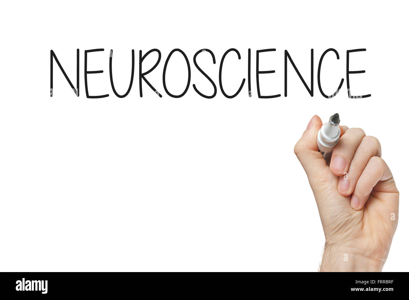 Hand writing neuroscience on a white board Stock Photo - Alamy
