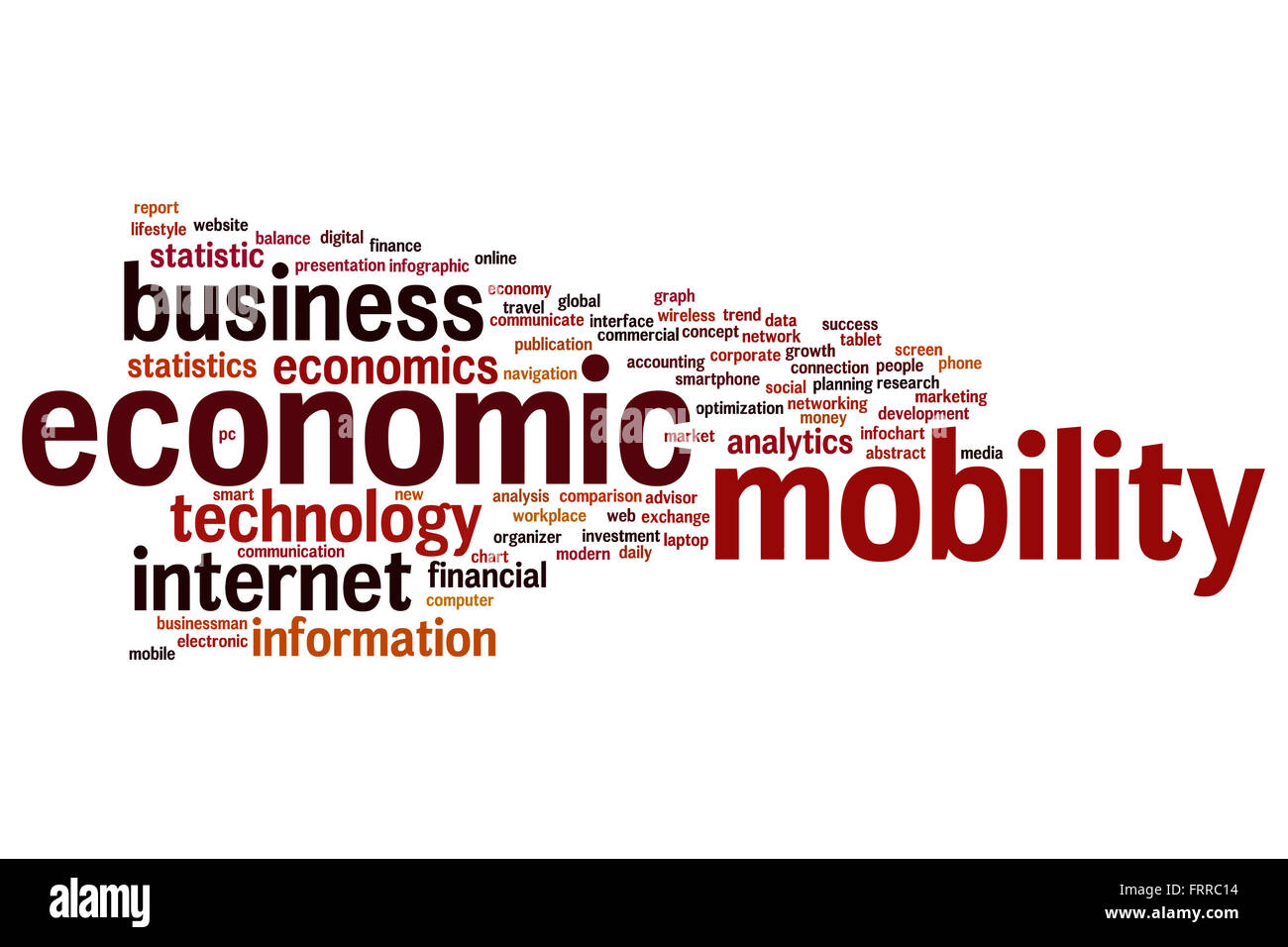 Economic mobility concept word cloud background Stock Photo - Alamy