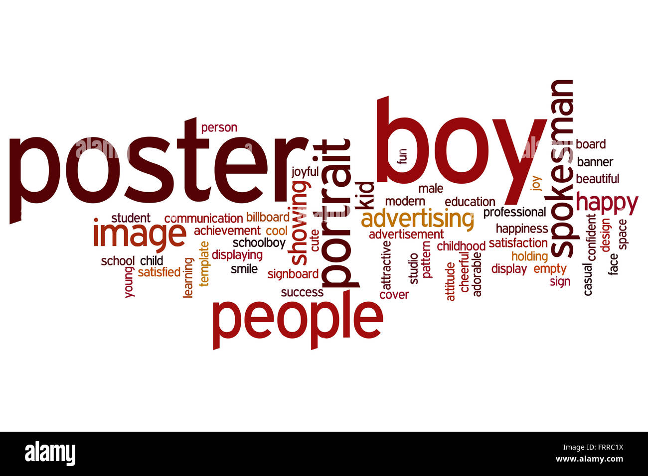Poster boy concept word cloud background Stock Photo - Alamy