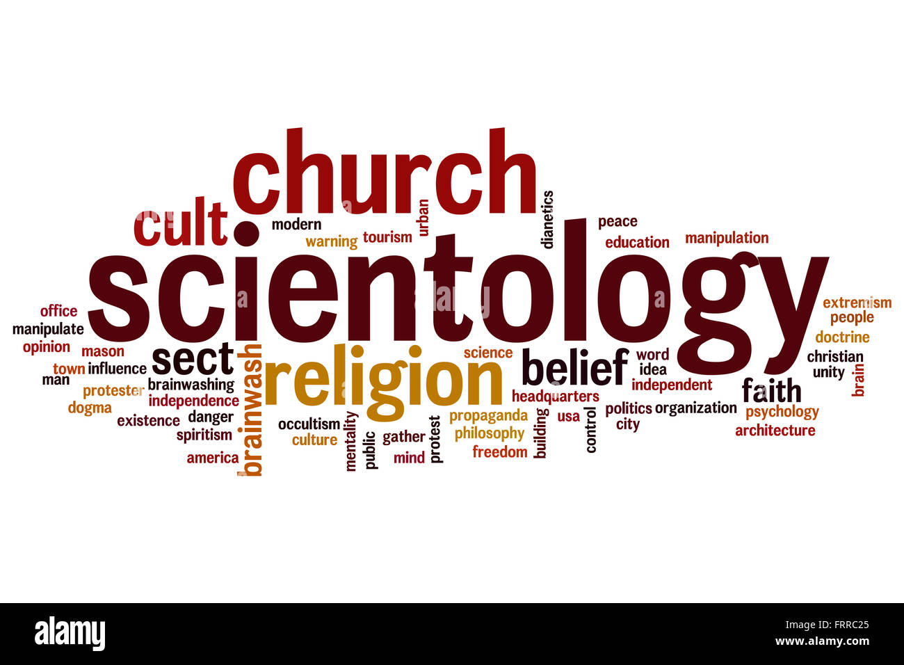 Scientology concept word cloud background Stock Photo - Alamy