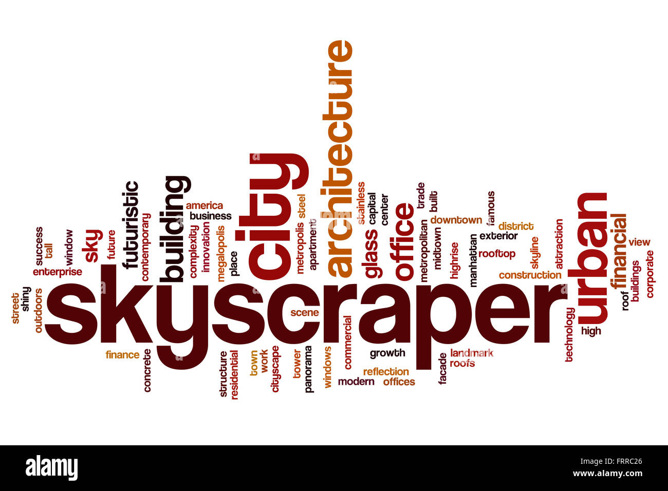 Skyscraper concept word cloud background Stock Photo - Alamy