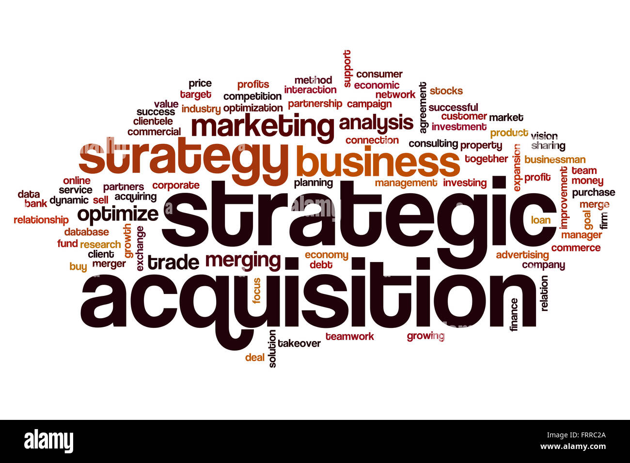 Strategic acquisition concept word cloud background Stock Photo - Alamy