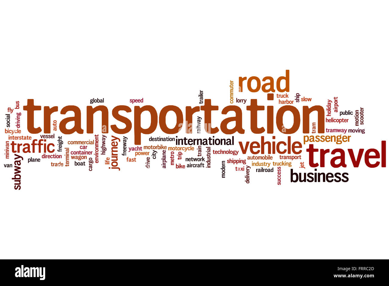 Transportation concept word cloud background Stock Photo - Alamy