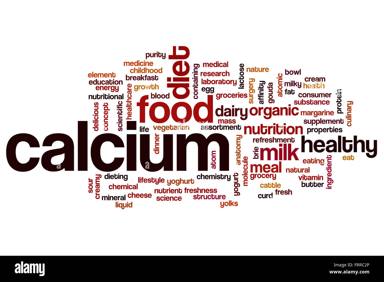 Calcium concept word cloud background Stock Photo - Alamy