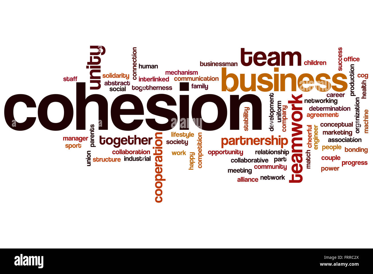 Cohesion concept word cloud background Stock Photo - Alamy