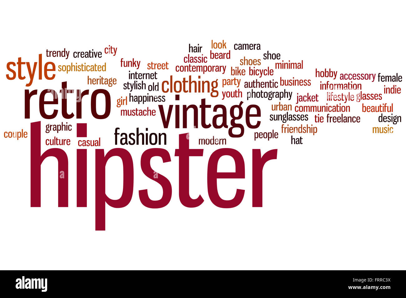 Hipster concept word cloud background Stock Photo - Alamy