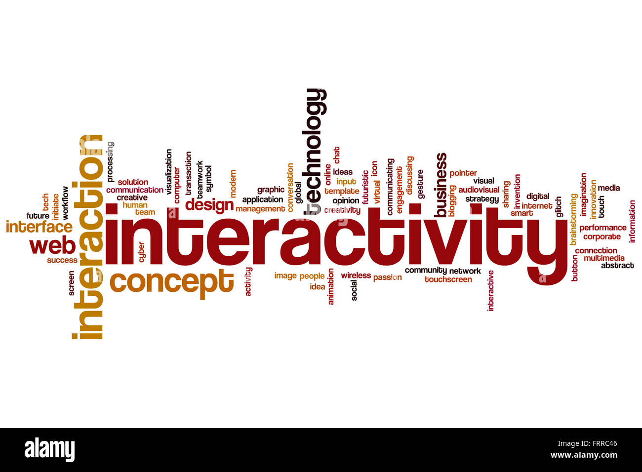 Interactivity concept word cloud background Stock Photo - Alamy