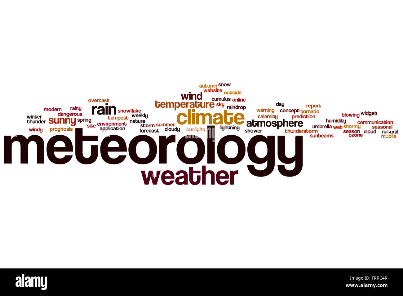 Meteorology concept word cloud background Stock Photo - Alamy