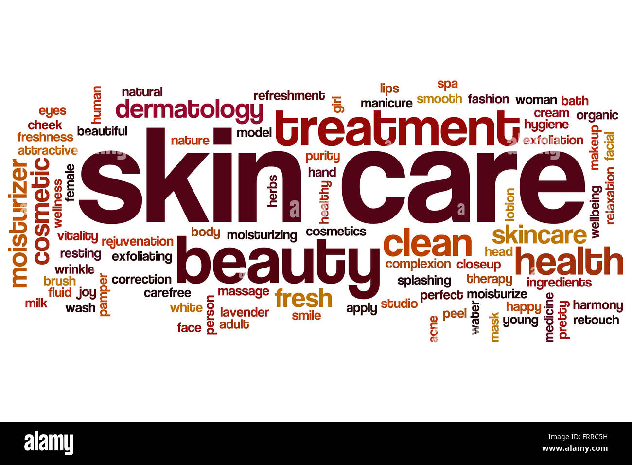 Skin care concept word cloud background Stock Photo - Alamy