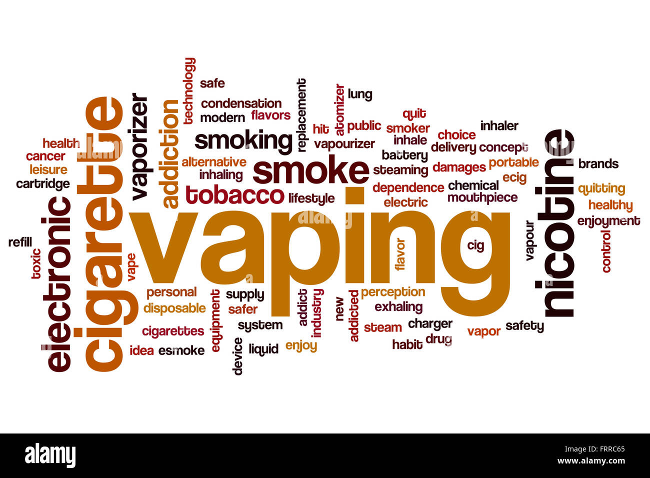 Vaping concept word cloud background Stock Photo - Alamy
