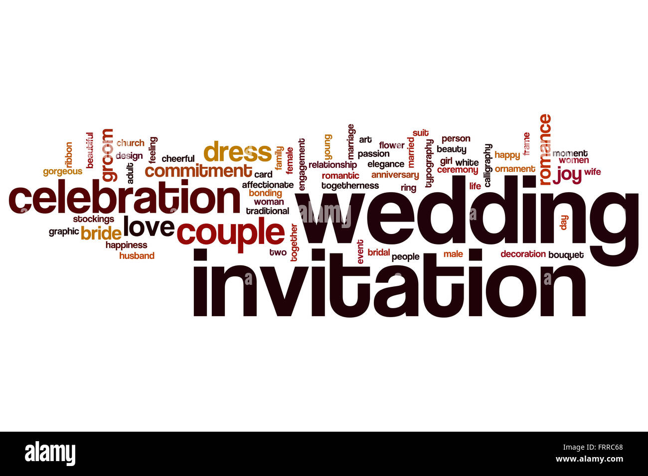 Wedding invitation concept word cloud background Stock Photo - Alamy