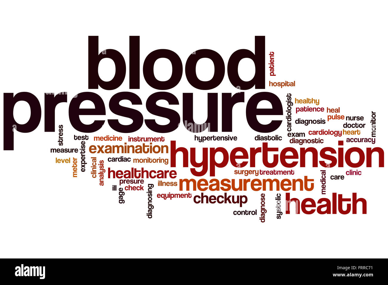 Blood pressure concept word cloud background Stock Photo - Alamy